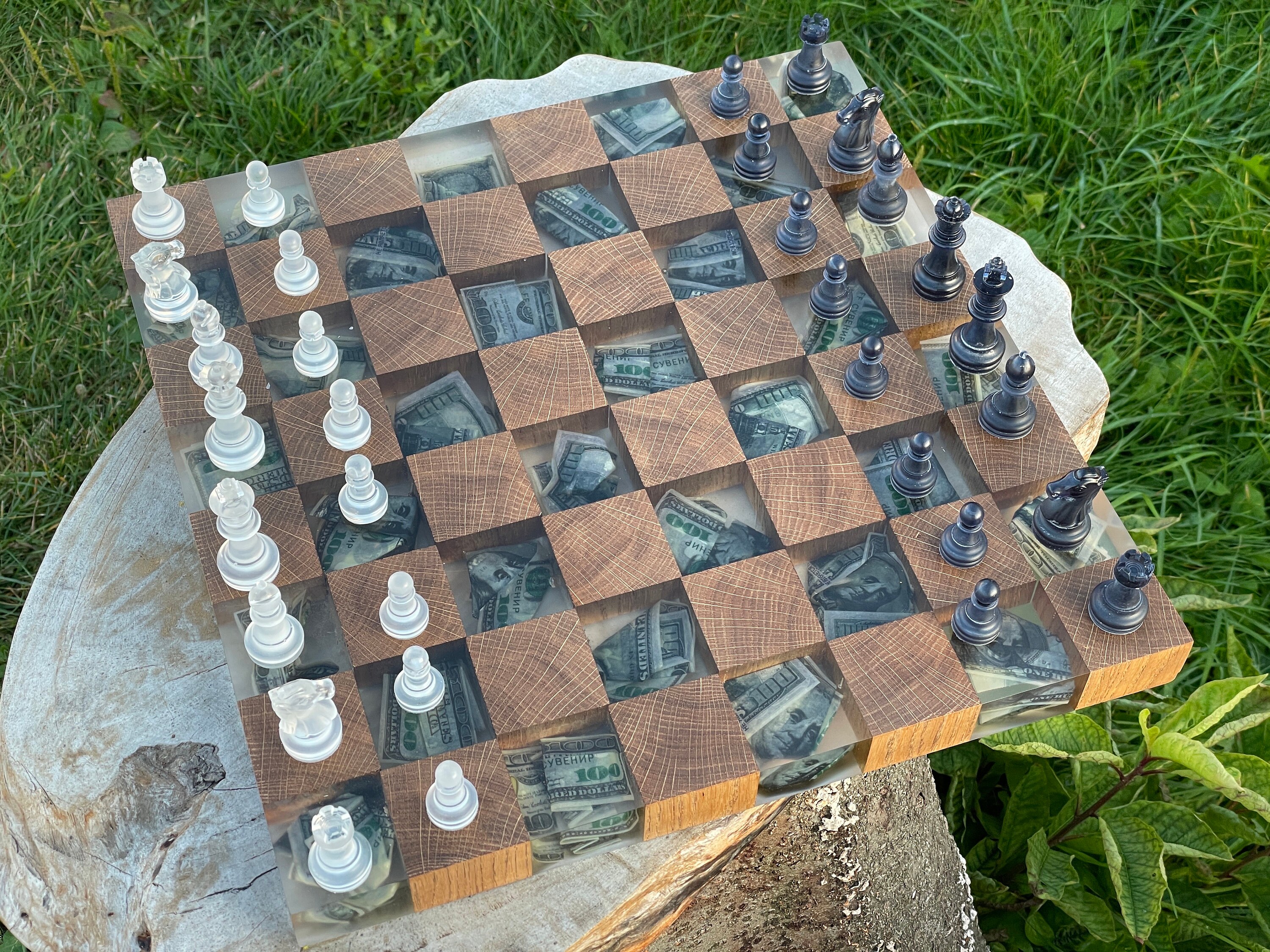 Custom Chess Board, Epoxy Chess Board, Epoxy Resin Chess, Unique Chess ...