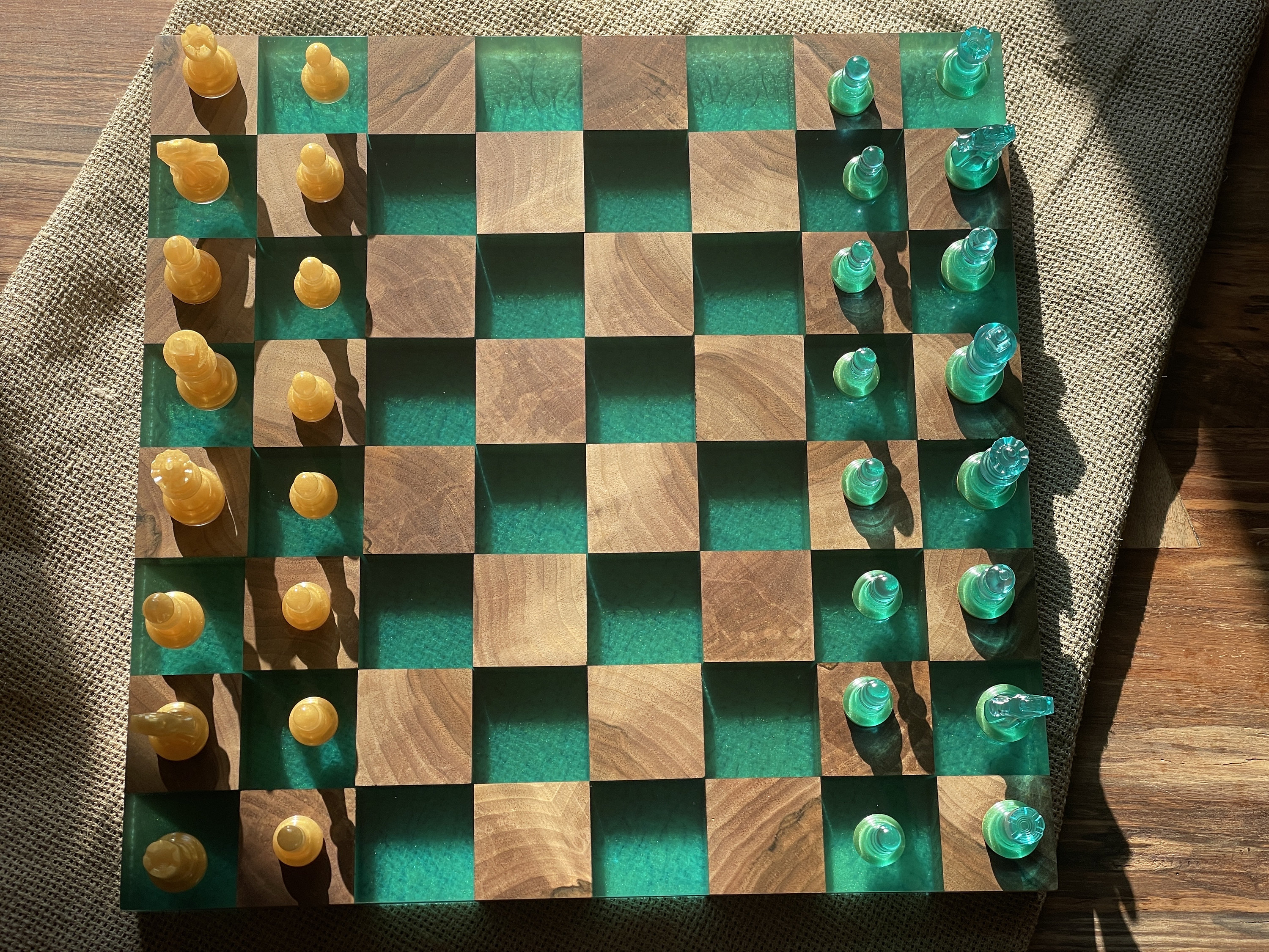 Epoxy Chess Board, Epoxy Resin Chess, Boardchess Board, Unique Chess ...
