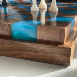 Handmade Large Illuminated Chess Set, Epoxy Resin Chess,unique Chess ...