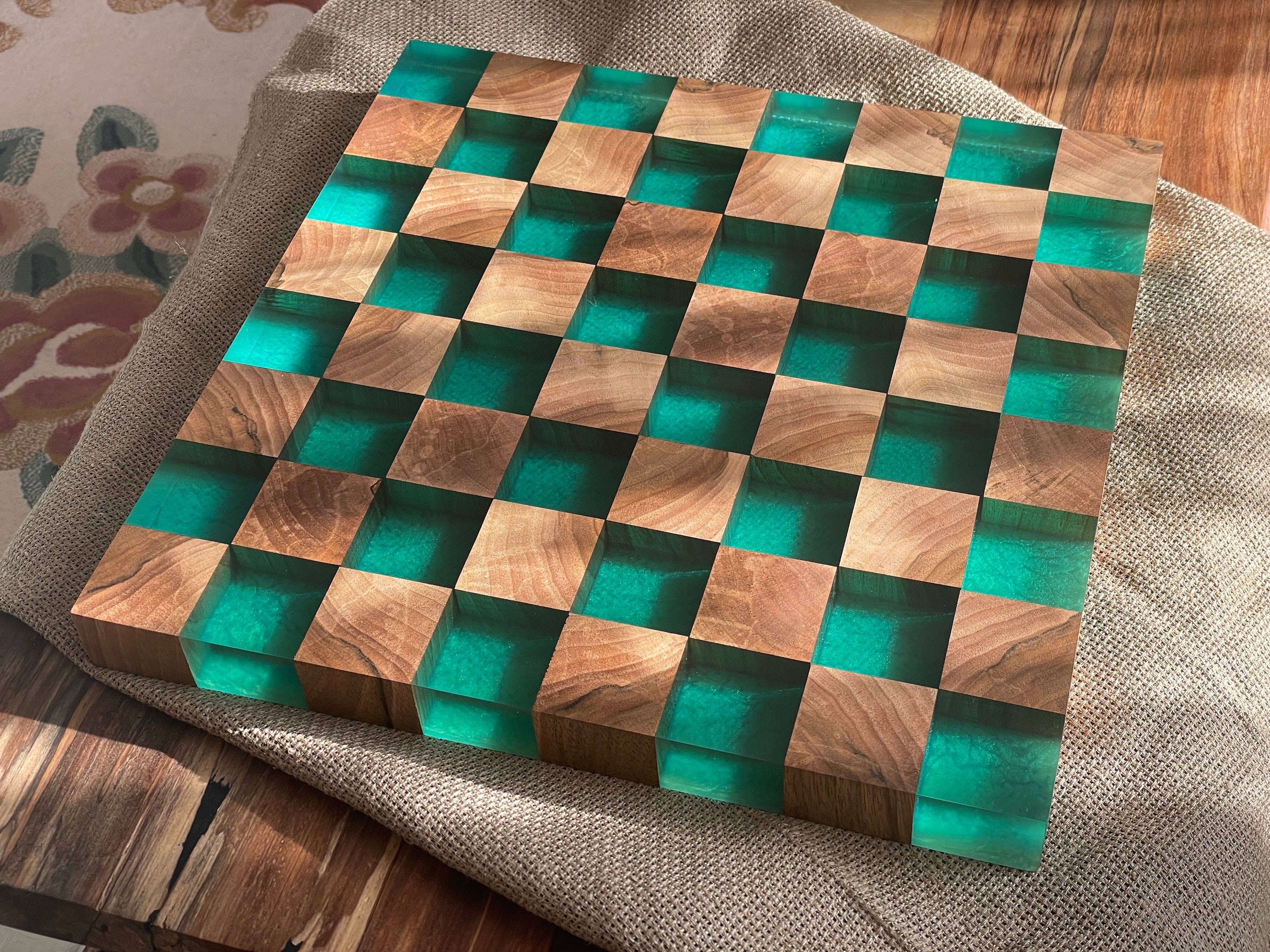 Epoxy Chess Board, Epoxy Resin Chess, Boardchess Board, Unique Chess ...