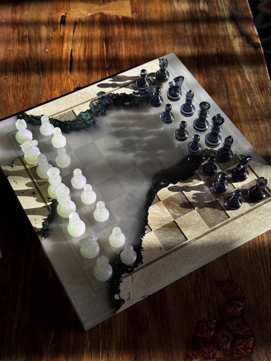 Handmade Chess Set, Epoxy Resin Chess,unique Chess, Custom Chess Board ...