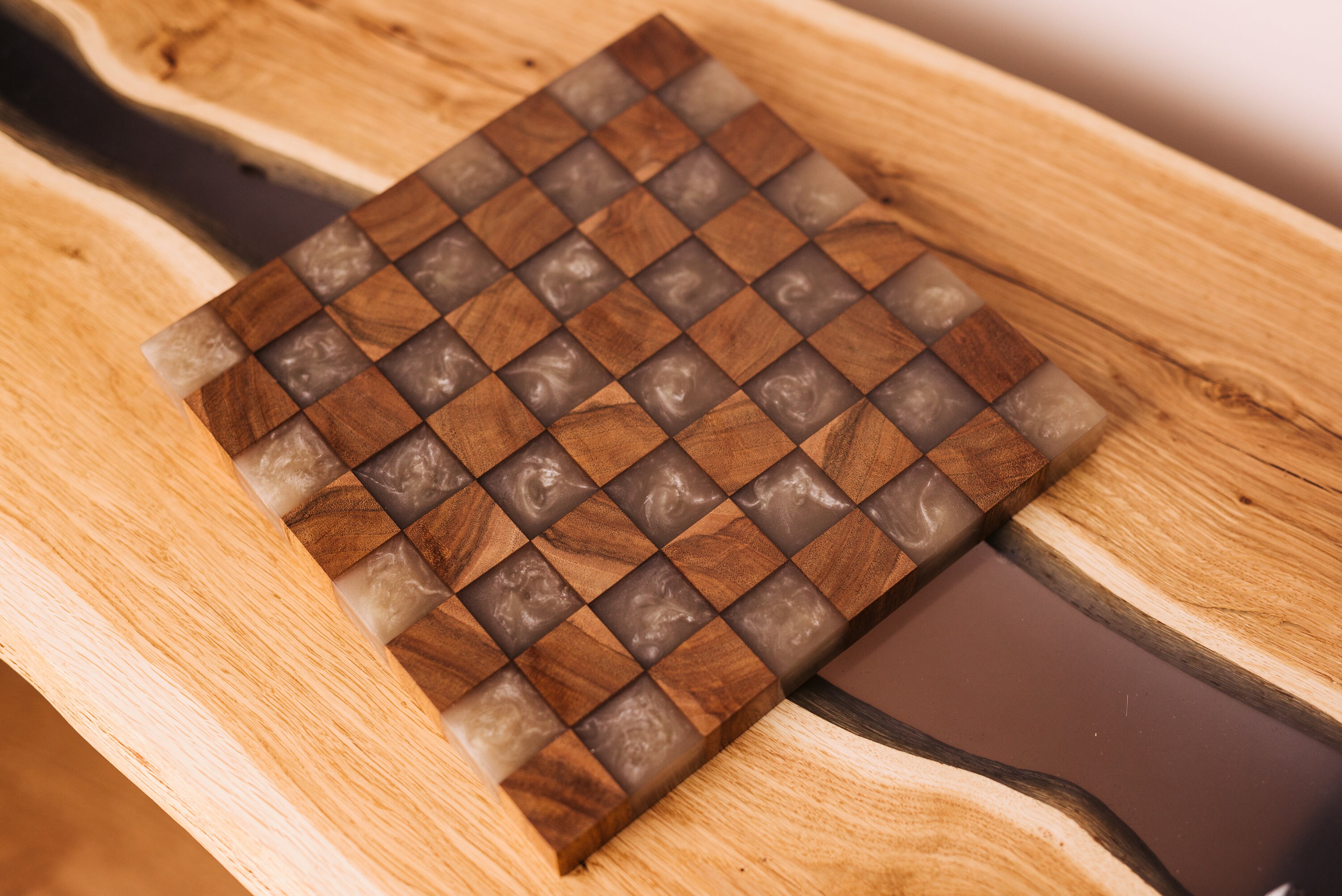 Epoxy Chess Set, Modern Chess Set, Chess Set Handmade, Resin Chess ...