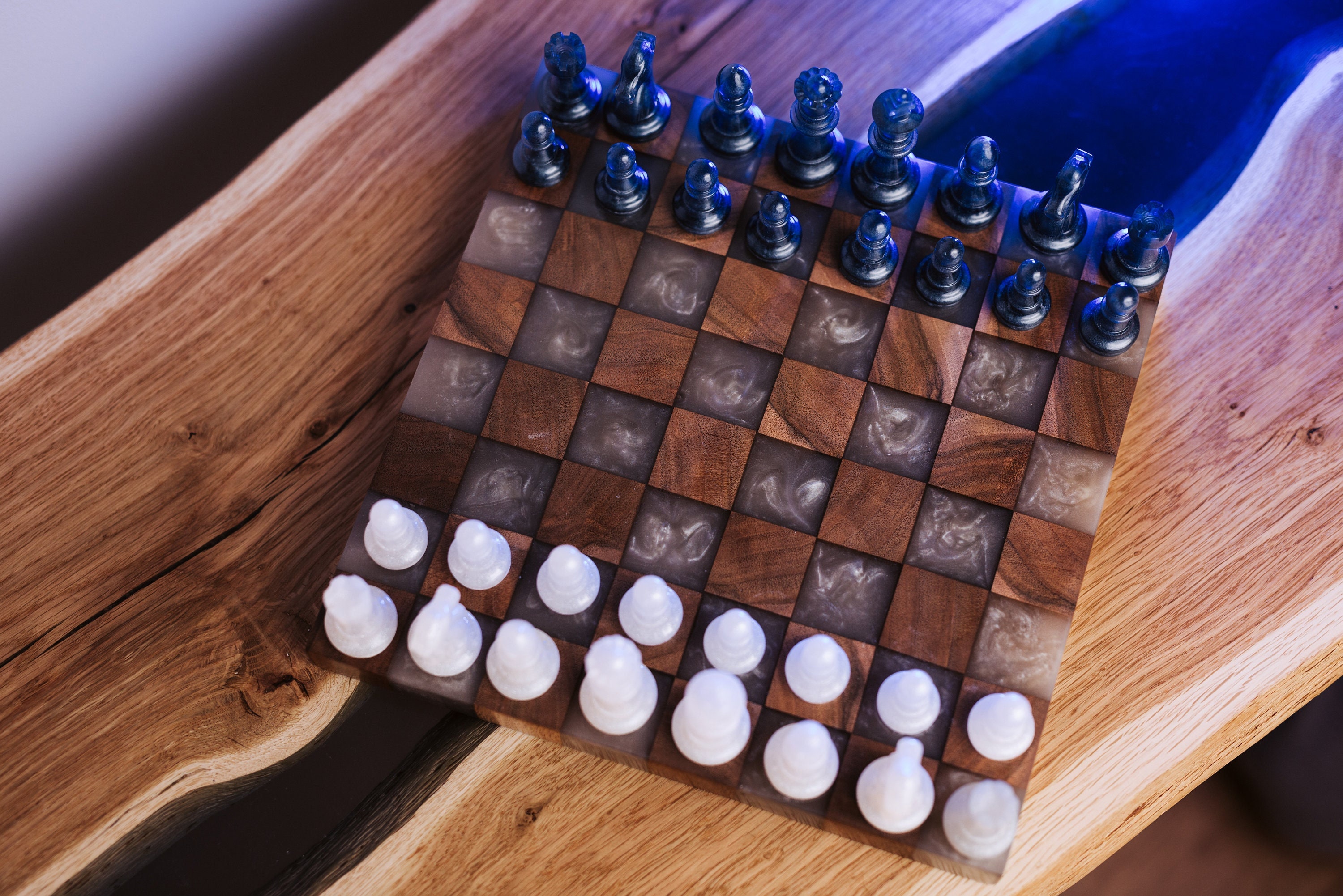 Resin Chess Set Handmade Chess Set Premium Chess Set Chess - Etsy