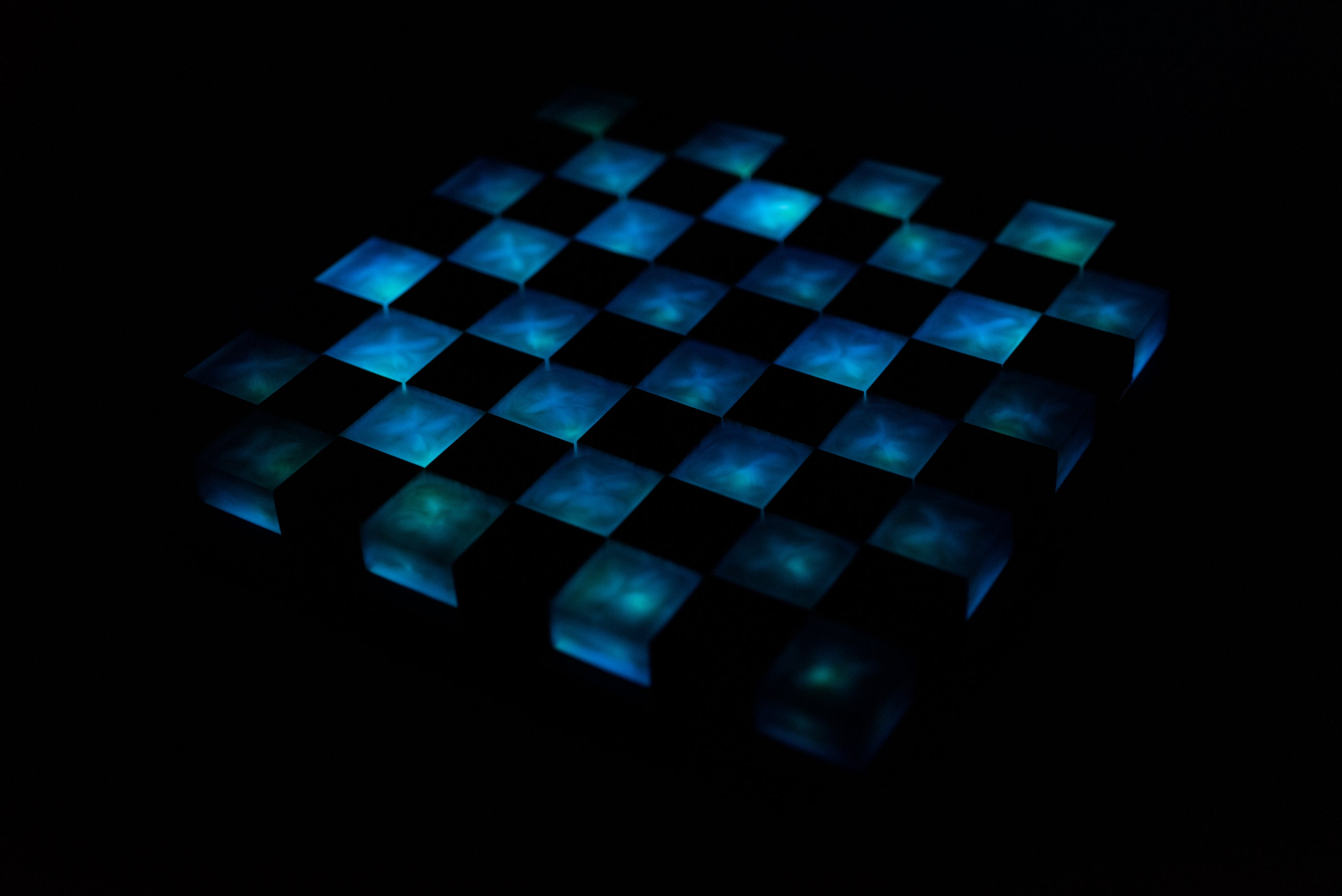 Handmade Large Illuminated Chess Set, Epoxy Resin Chess,unique Chess ...