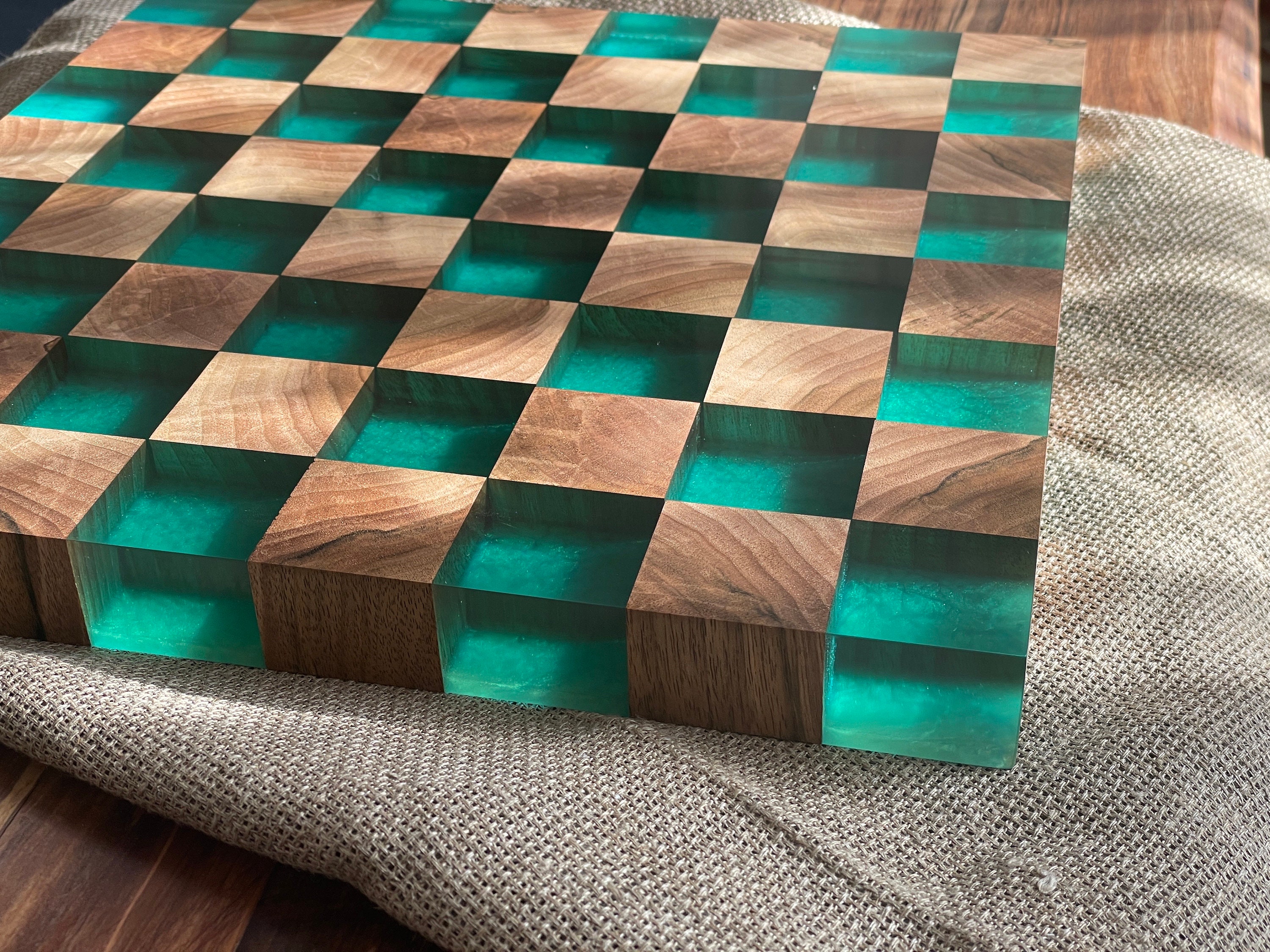 Epoxy Chess Board, Epoxy Resin Chess, Boardchess Board, Unique Chess ...