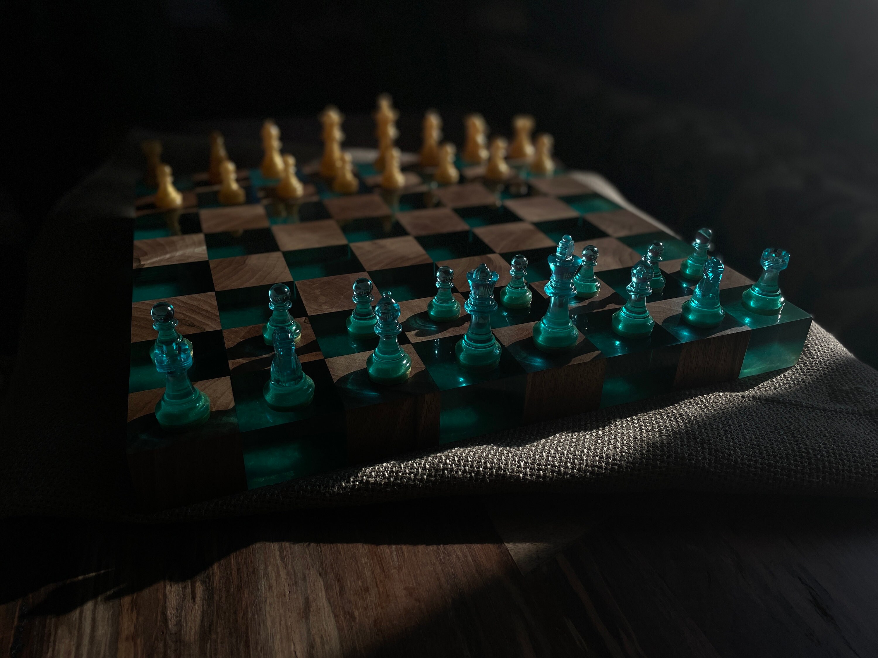 Epoxy Chess Board, Epoxy Resin Chess, Boardchess Board, Unique Chess ...