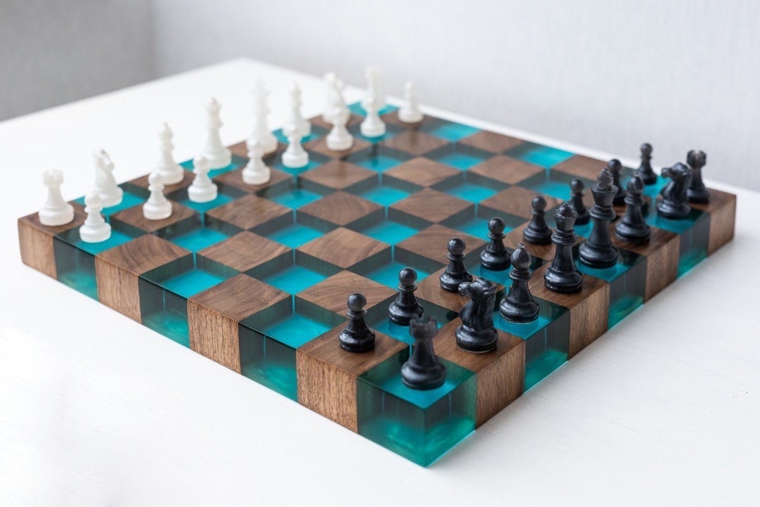 Luxury Chess Set, Custom Chessboard, Handcrafted Chessboard, Resin and ...