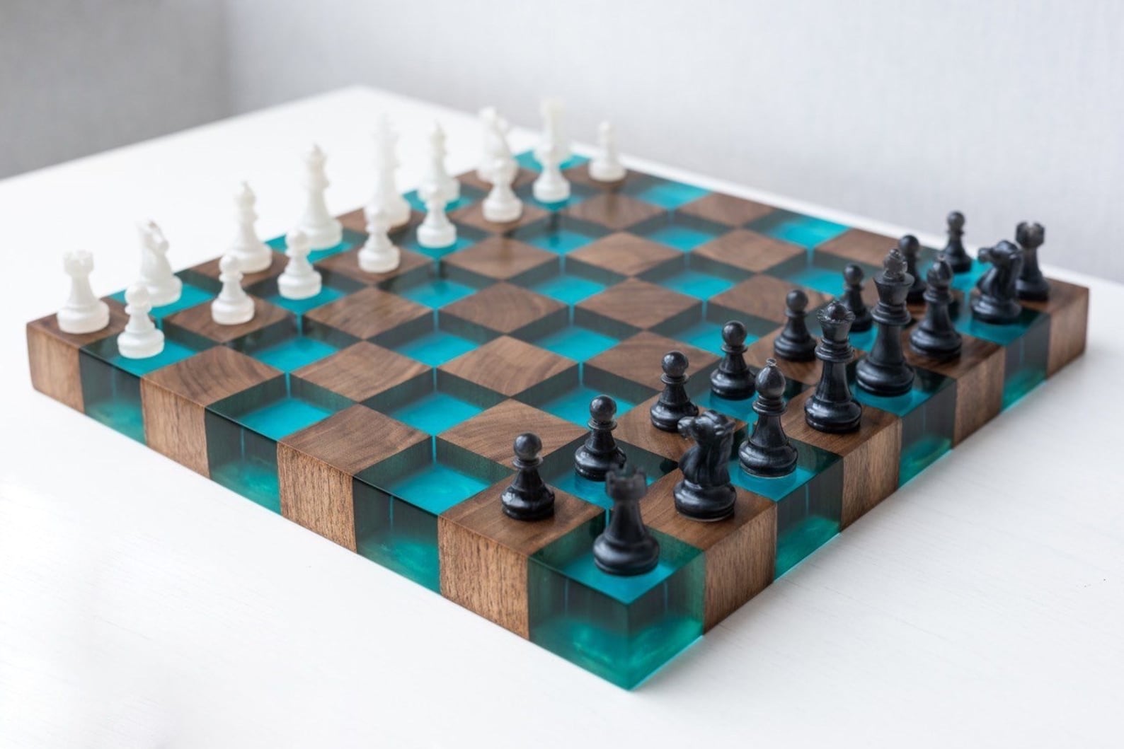 Epoxy Chess Board, Epoxy Resin Chess, Boardchess Board, Unique Chess ...