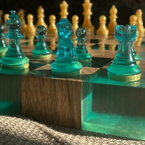 Epoxy Chess Board, Epoxy Resin Chess, Boardchess Board, Unique Chess ...