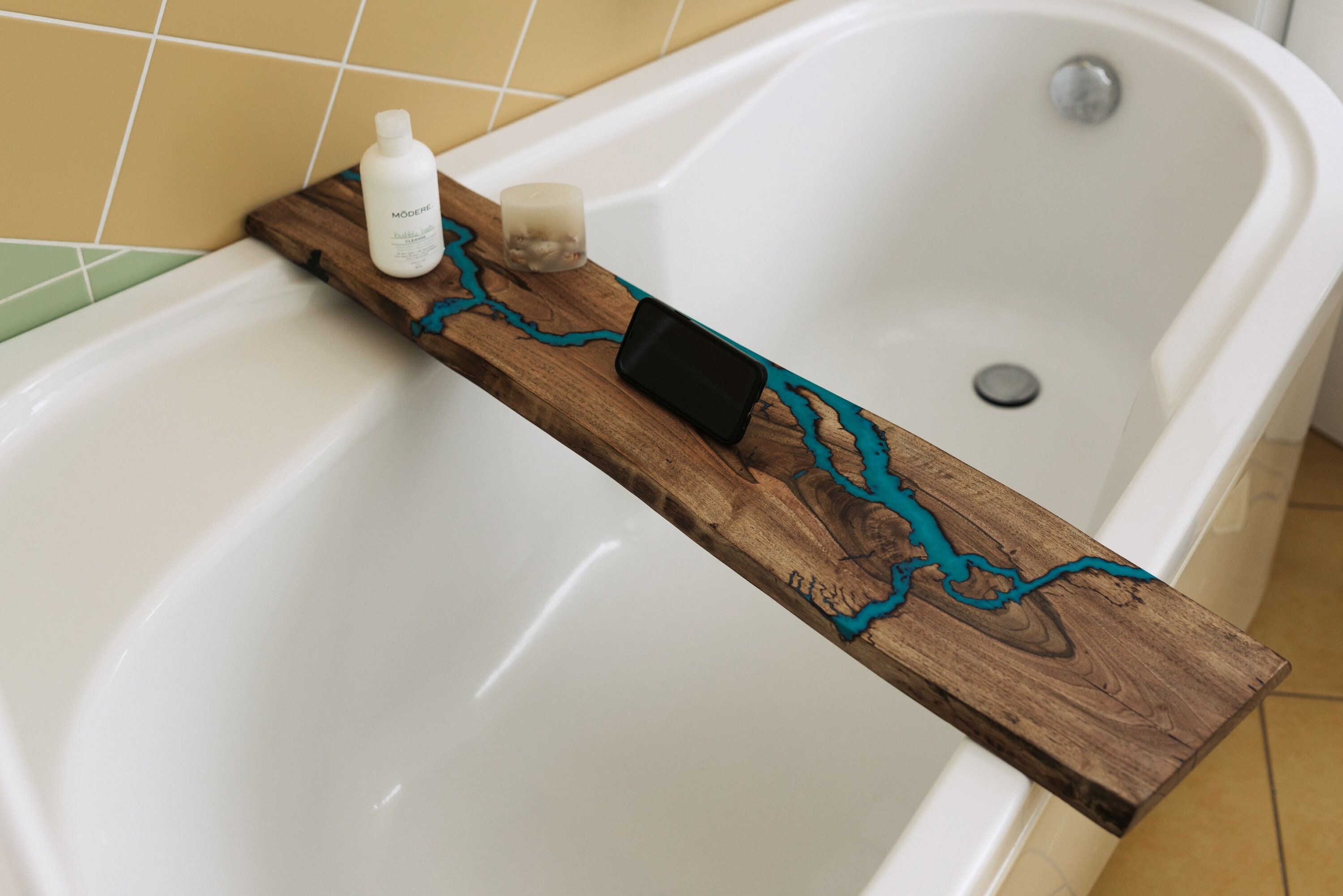 Bath Tray, Bathroom Tray, Resin Ocean Board, Bathroom Organizer, Tub ...