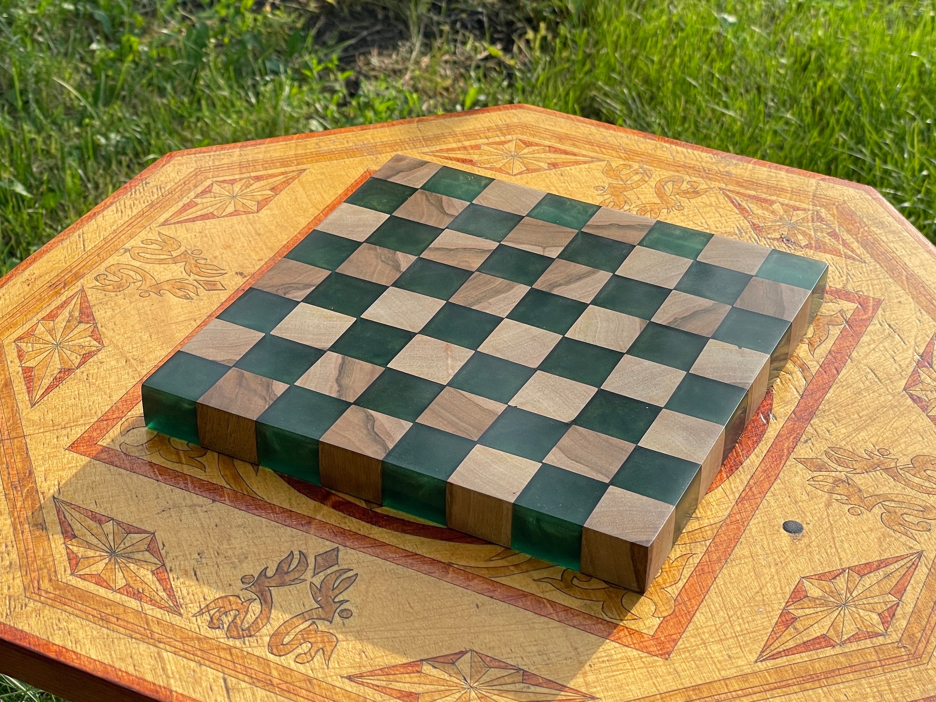 Epoxy Chess Board, Handmade Chess Board Resin, Unique Resin Chess Board ...