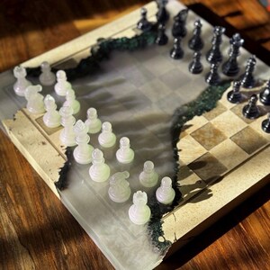 Handmade Chess Set, Epoxy Resin Chess,unique Chess, Custom Chess Board ...