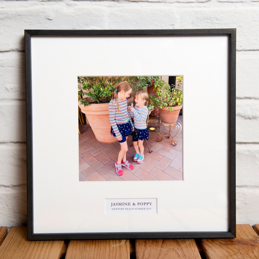 Personalised Photo Frame - Your Photo & Caption Framed and Mounted in ...