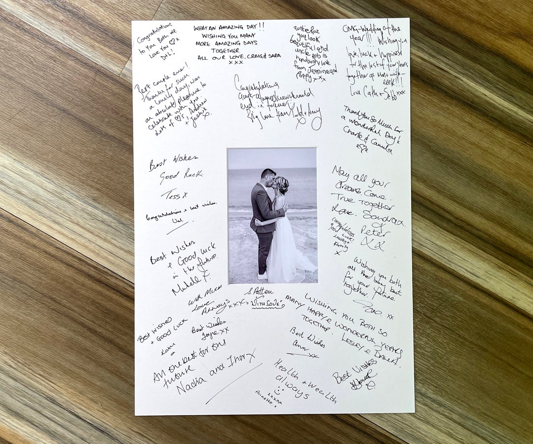 Personalised Wedding Signature Photo Mount - Bespoke Mount Boards for ...