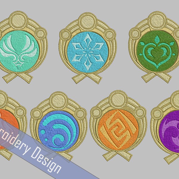 Genshin Embroidery Designs - Etsy