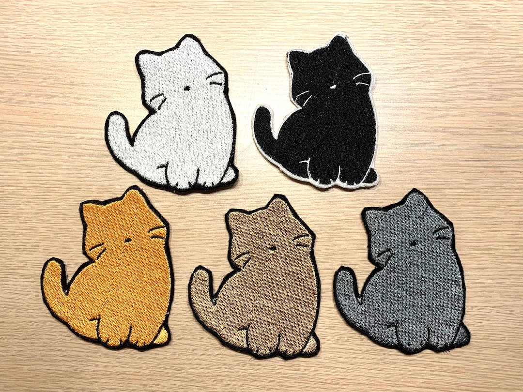 Simple Cat Iron-on Patches - Etsy