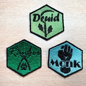 Dnd Class Iron-on Patches - Etsy