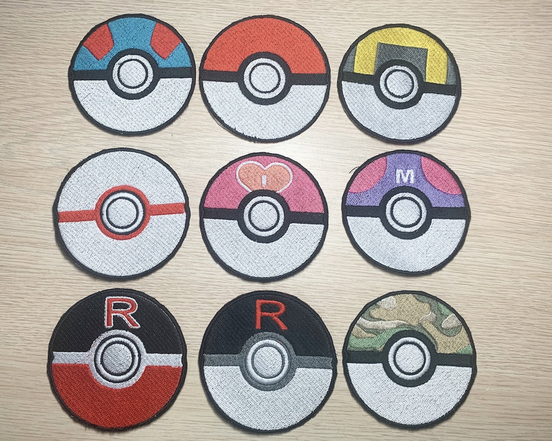 Pokemon Pokeball Patches - Etsy