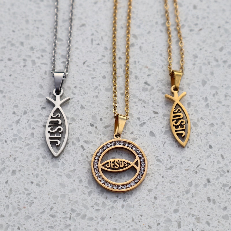 Jesus Fish Necklace - Etsy