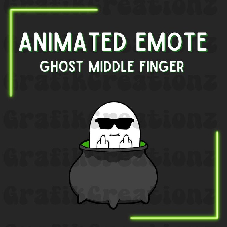 Animated Ghost Emote, Middle Finger Ghost Emote, Ghost, Cauldron ...