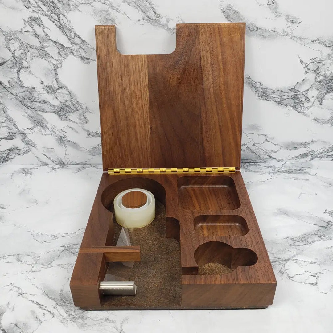 Desktop Organizer Solid Walnut Vintage - Etsy