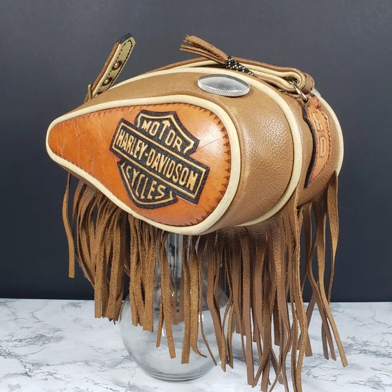 Harley Davidson Handmade Leather Purse Dual Gas Tank … - Gem