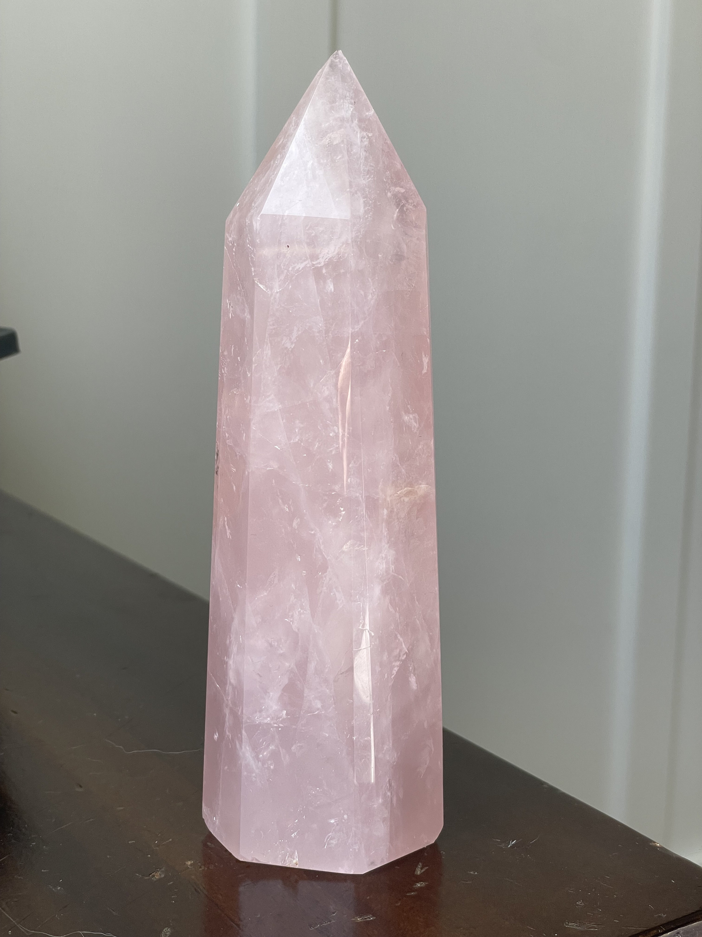 Pink Rose Quartz Crystal Tower | Rose Quartz Point - Etsy