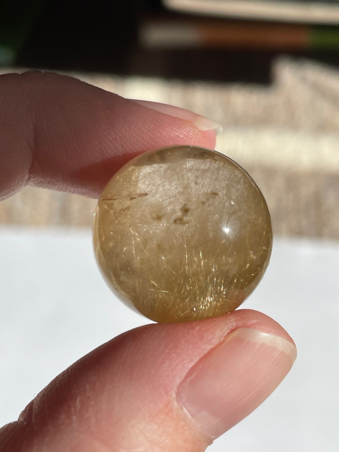 Gold Rutile Sphere | Gold Shooting Star Quartz Sphere | Gold Firefly ...