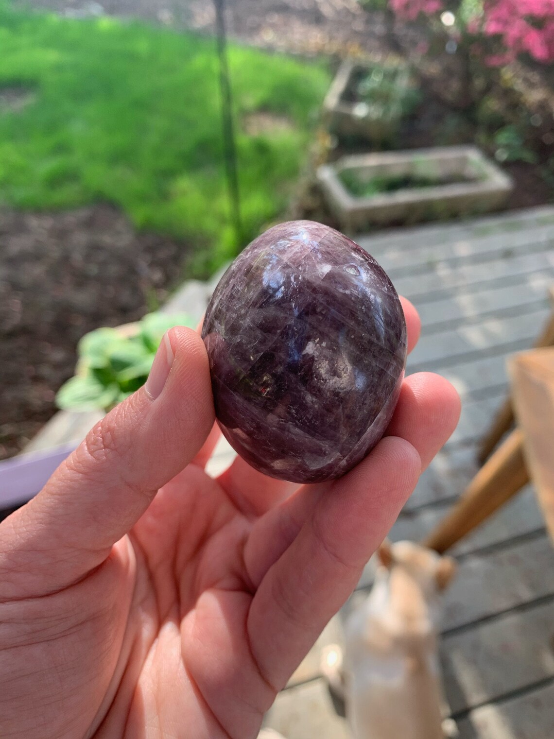 Purple Anhydrite Palmstone Medium Purple Anhydrite Healing - Etsy UK