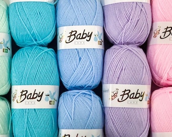 Woolcraft Babycare DK 100g Baby Wool Double Knitting Yarn Etsy UK