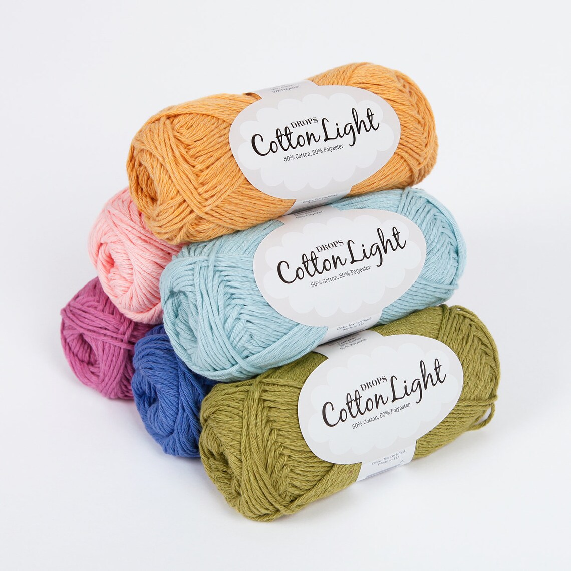 Drops Cotton Light DK 50g Knitting Crochet Yarn 50% Cotton - Etsy UK