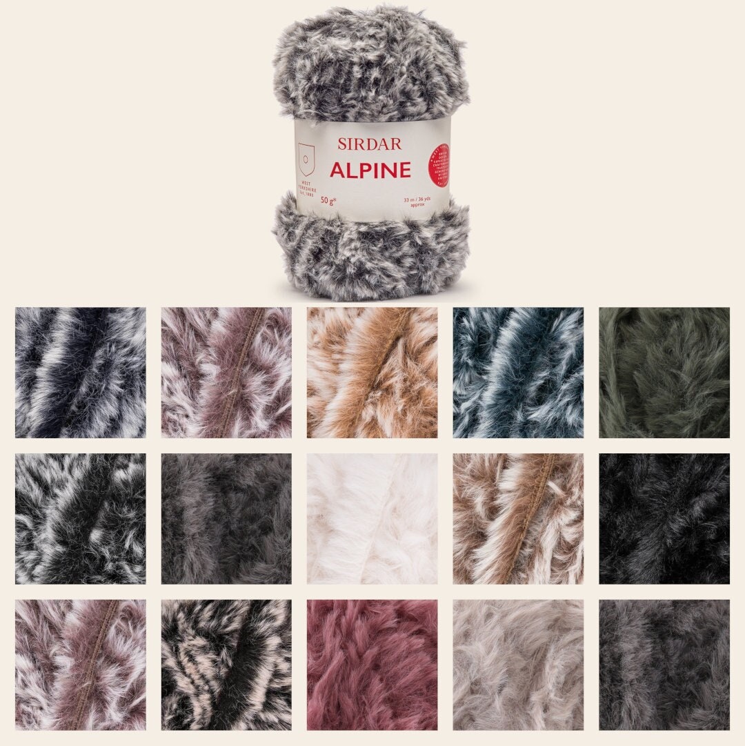 Sirdar Alpine Super Chunky 50g Knitting Crochet Yarn Fur Effect - Etsy UK