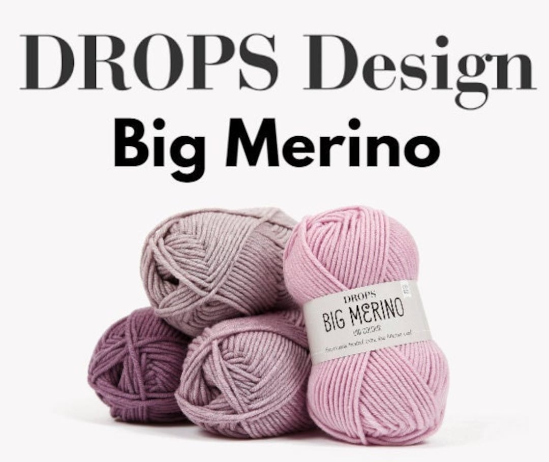 Drops Big Merino Aran 50g Knitting Crochet Yarn 100% Merino Wool - Etsy UK