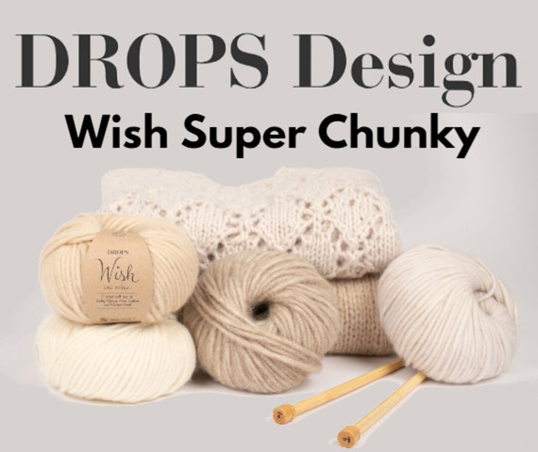 Drops Wish Super Chunky 50g Knitting Crochet Yarn Baby Alpaca, Wool ...
