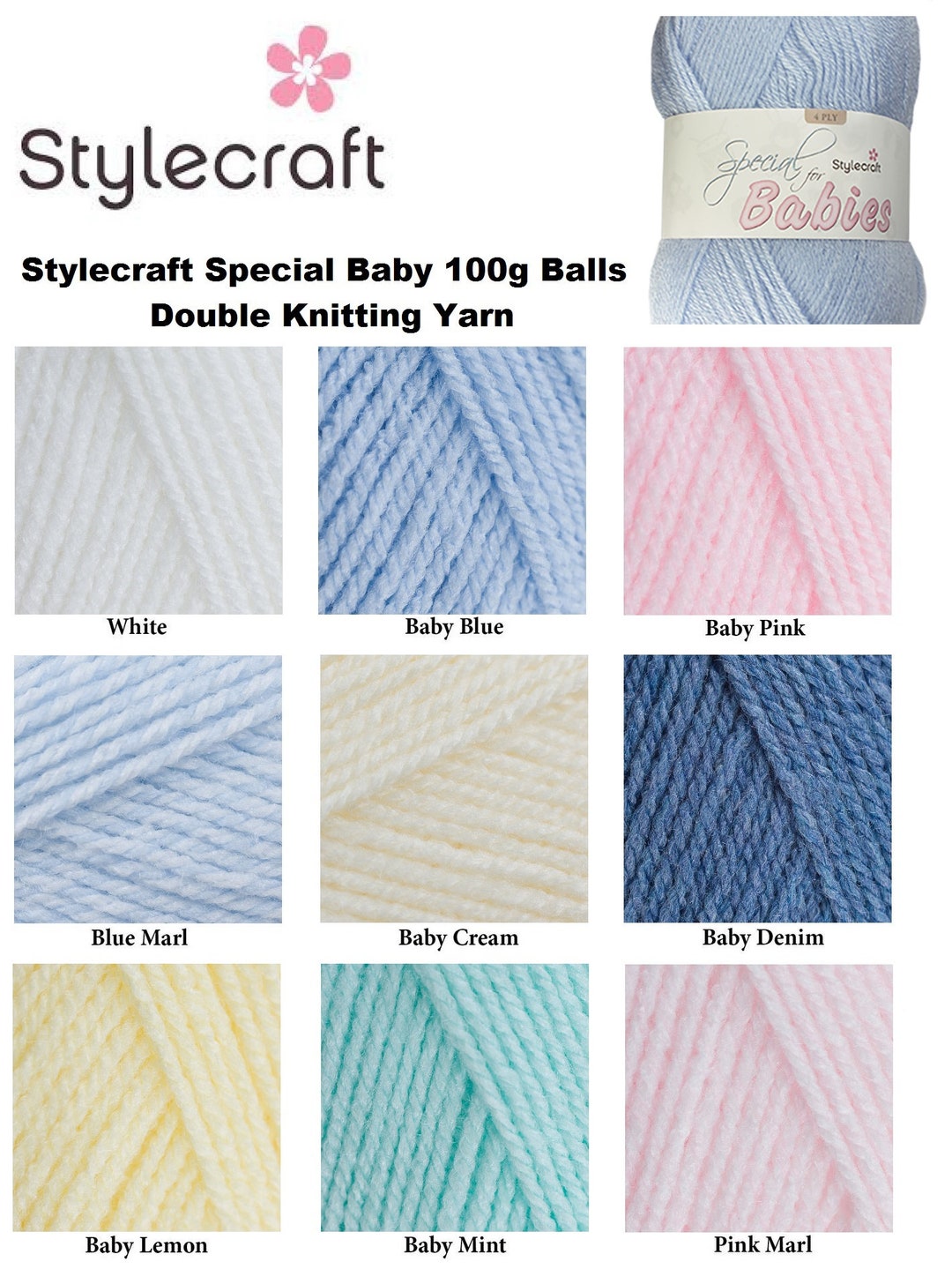 Stylecraft Special for Babies DK 100g Knitting Crochet Yarn - Etsy UK