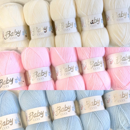 Woolcraft Babycare DK 100g Baby Wool Double Knitting Yarn - Etsy UK