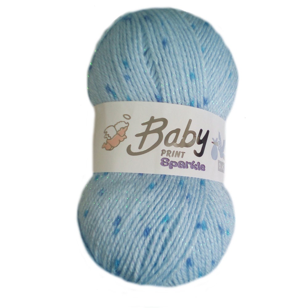 Woolcraft Baby Prints Sparkle DK 100g Knitting Crochet Yarn - Etsy UK