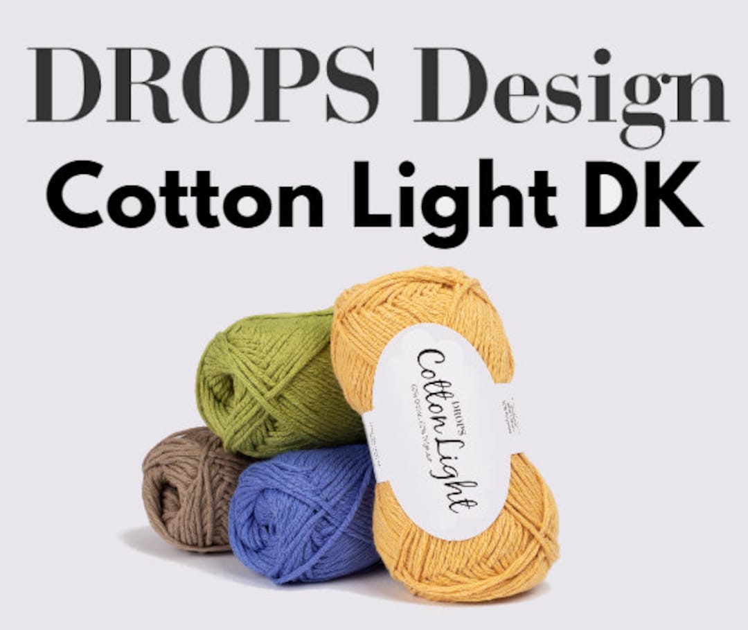 Drops Cotton Light DK 50g Knitting Crochet Yarn 50% Cotton - Etsy UK
