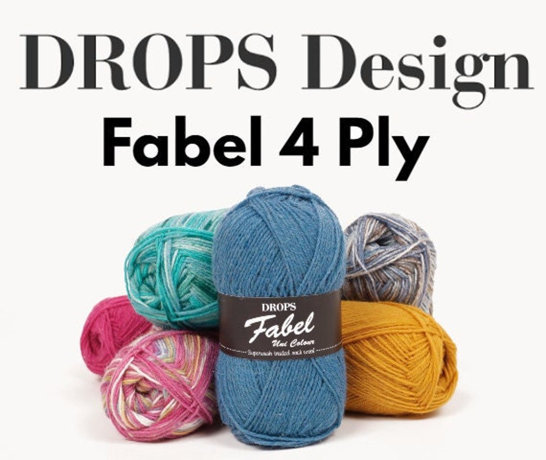 Drops Fabel 4 Ply 50g Knitting Crochet Yarn 75% Wool - Etsy UK