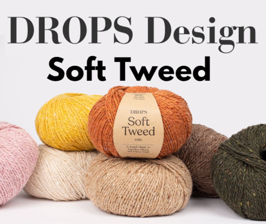 Drops Soft Tweed DK 50g Knitting Crochet Yarn Wool, Alpaca - Etsy UK