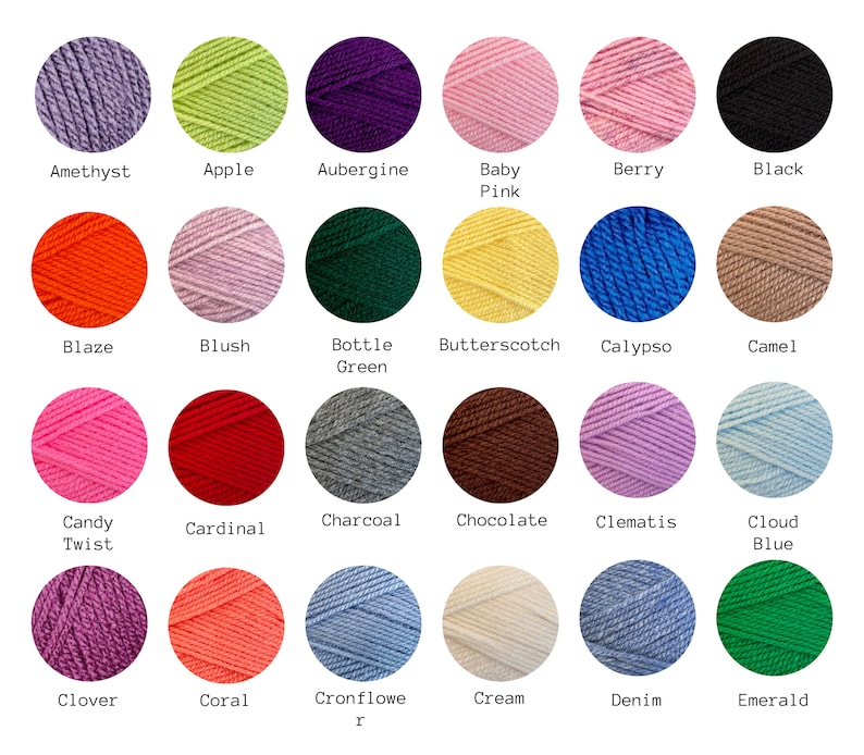 Woolcraft New Fashion DK 100g Knitting Crochet Yarn Acrylic - Etsy UK