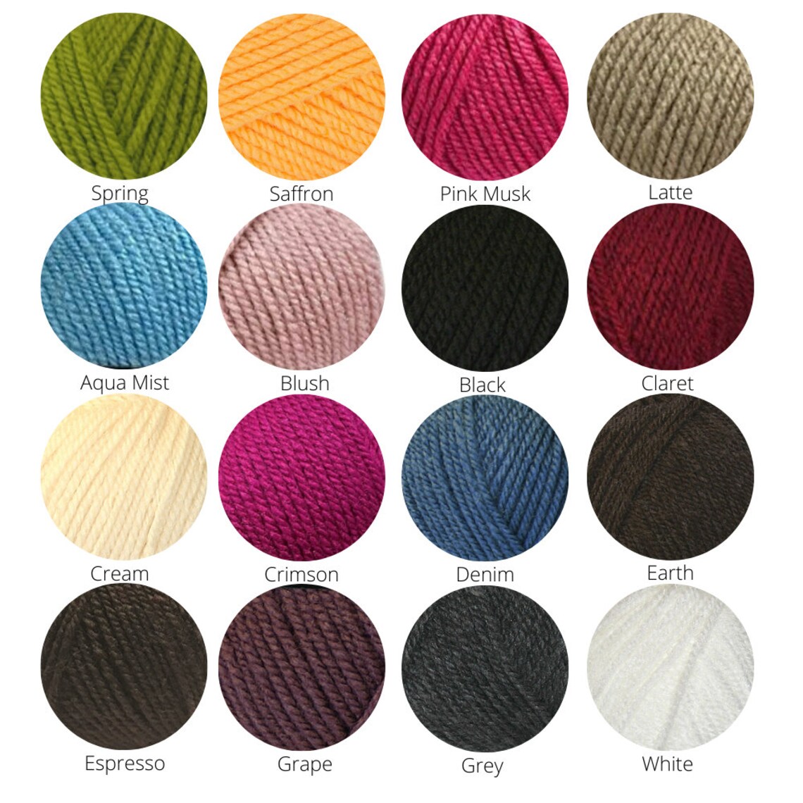 Cygnet Aran 100g Yarn Knitting Knit Crochet Acrylic Viscose | Etsy