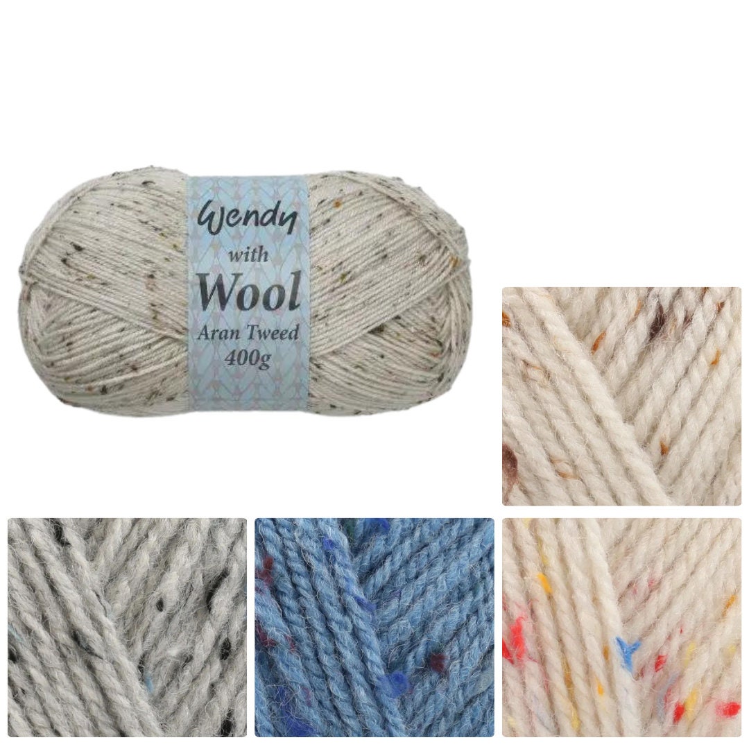 Wendy With Wool Aran Tweed 400g - Etsy UK