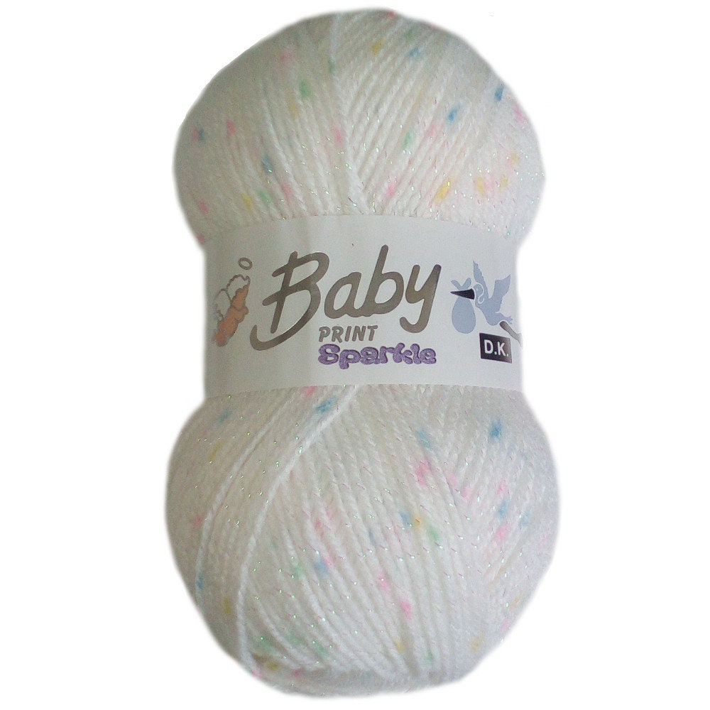 Woolcraft Baby Prints Sparkle DK 100g Knitting Crochet Yarn - Etsy UK