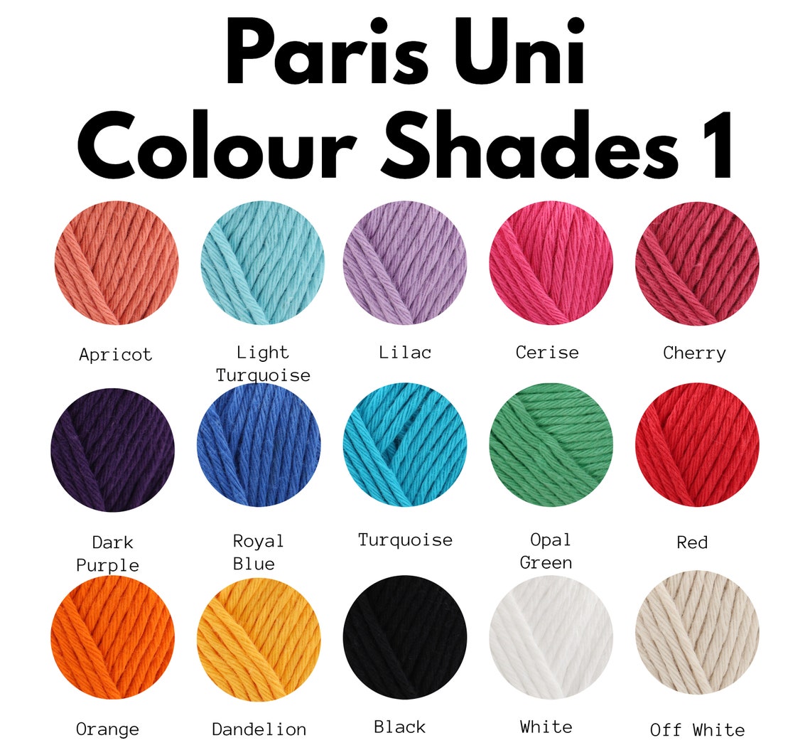 Drops Paris Aran 50g Knitting Crochet Yarn 100% Cotton - Etsy UK