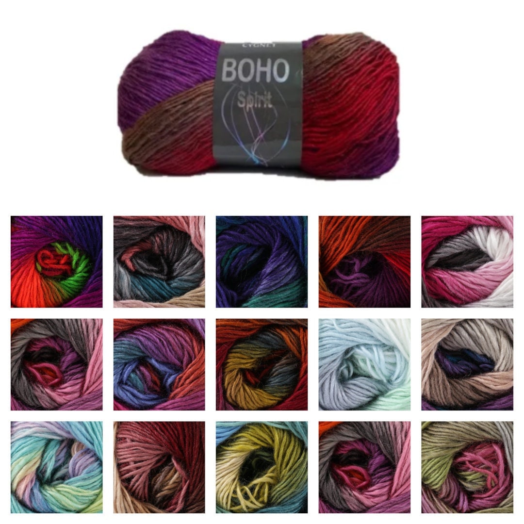 Cygnet Boho Spirit DK / Aran 100g Yarn Knitting Crochet - Etsy UK