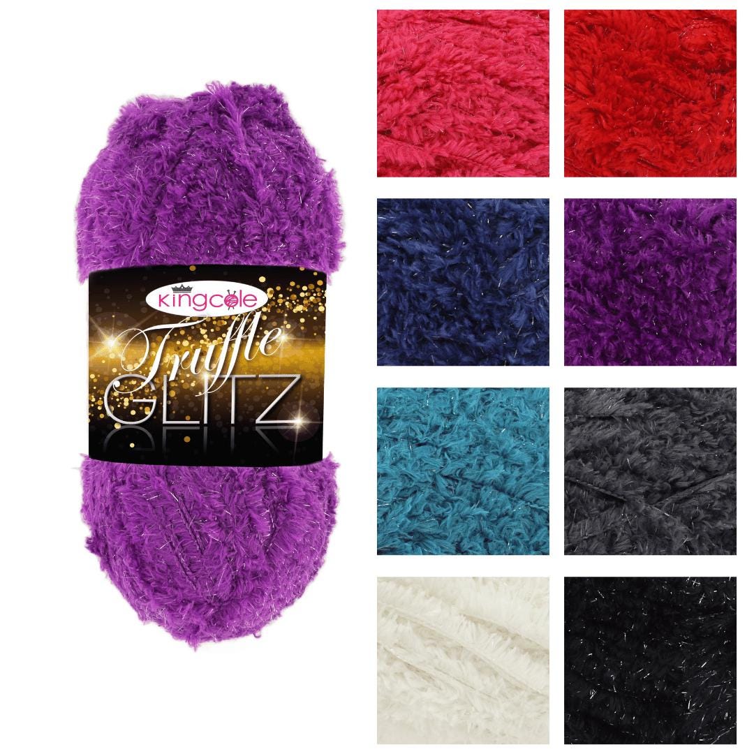 King Cole Truffle Glitz 100g - Knitting Crochet Yarn - Etsy UK