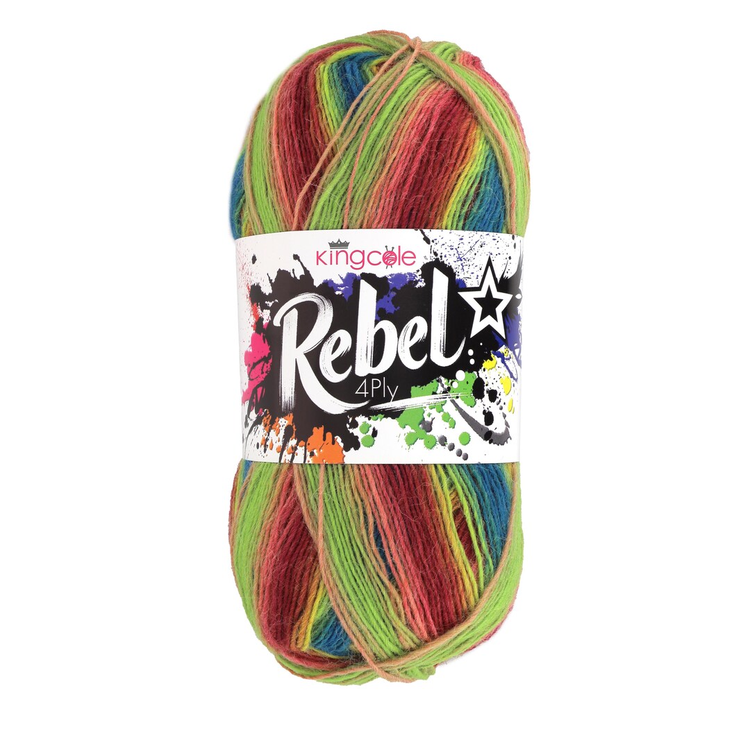 King Cole Rebel 4 Ply 100g - Knitting Crochet Yarn - Etsy UK