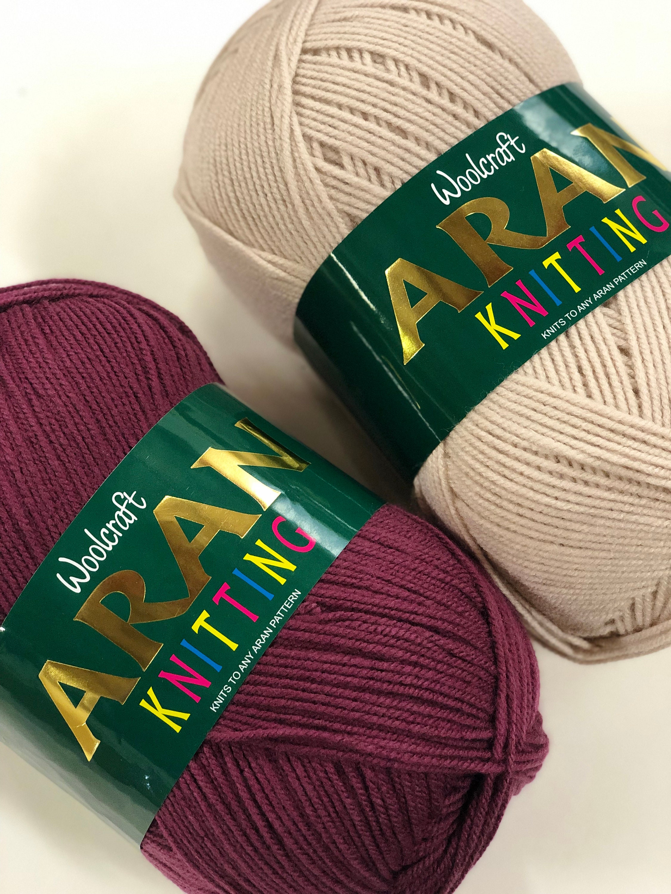 Woolcraft Aran 400g 100% Acrylic Knitting Crochet Yarn - Etsy UK