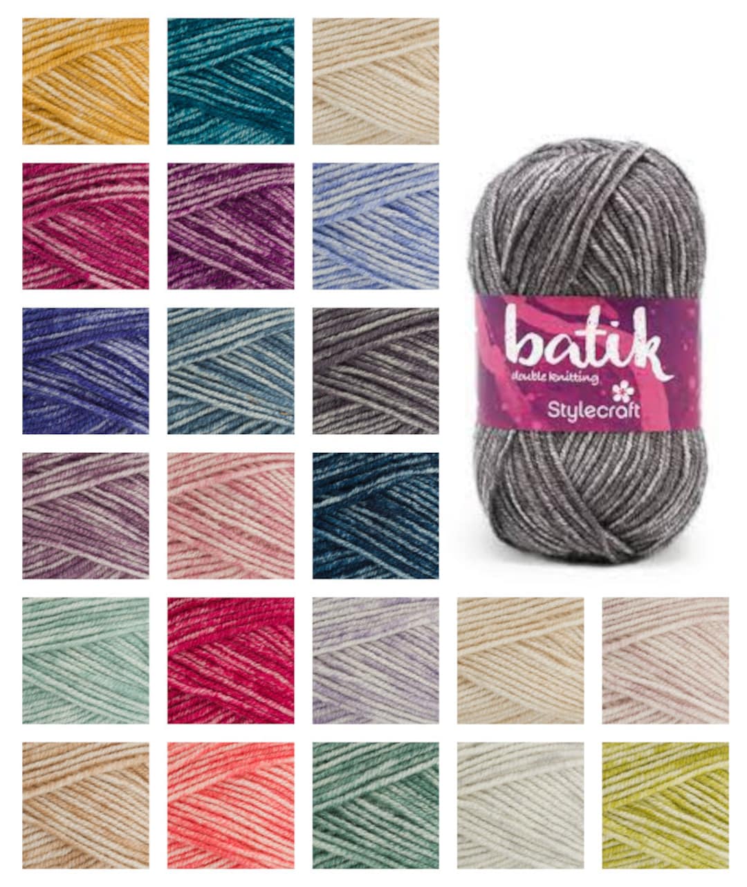 Stylecraft Batik DK 50g Knitting Crochet Yarn, Wool Acrylic - Etsy UK